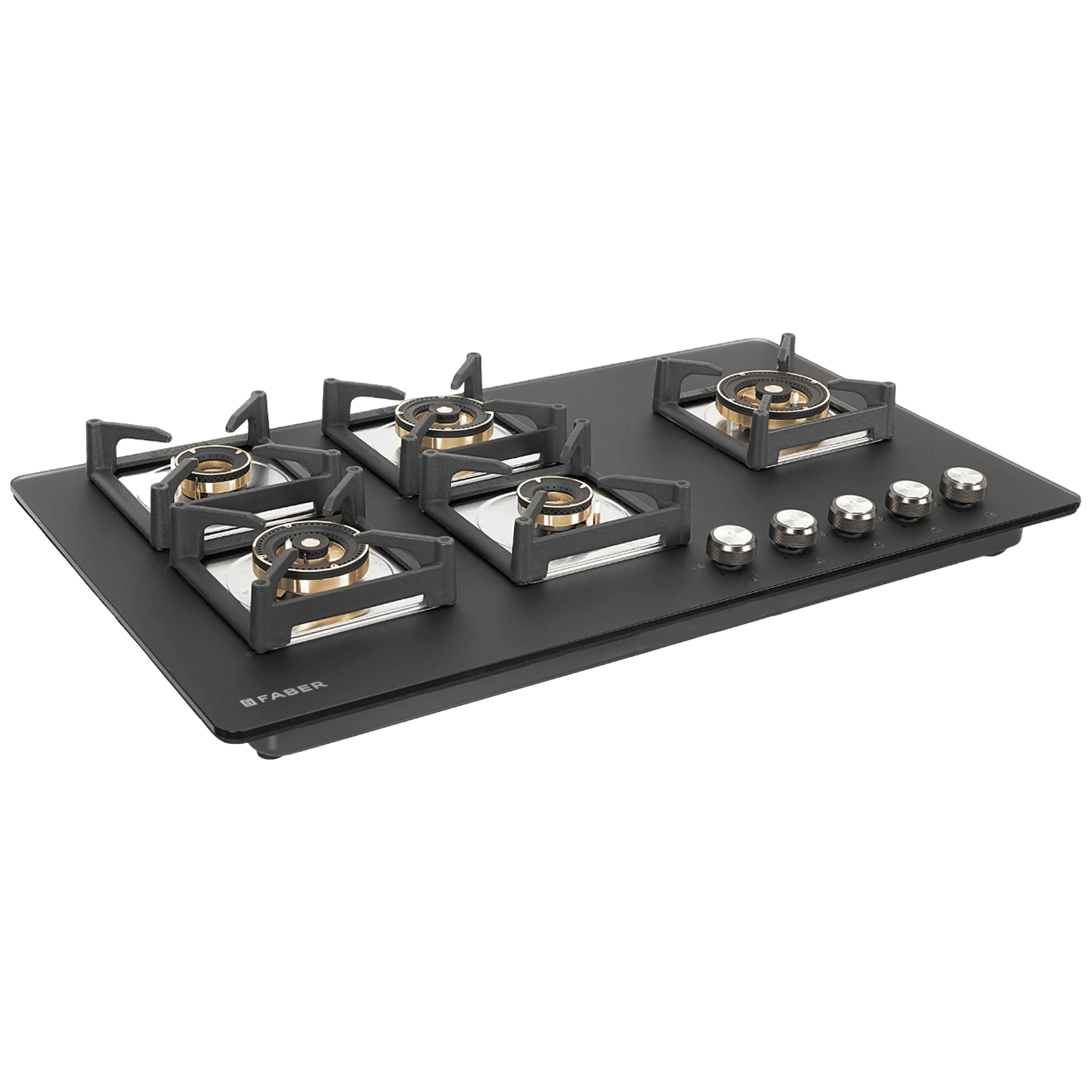 Buy FABER BELLA HT 905 BR AI FFD Glass Top 5 Burner Automatic Hob (Flame Failure Device, Black ...